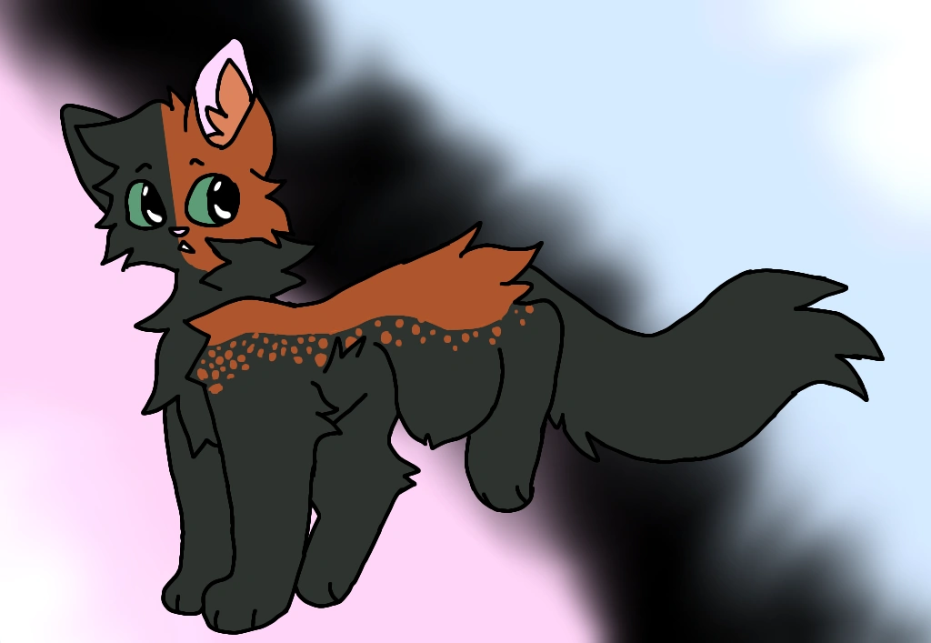 Ember (actually named half'face cause warrior cat OC) | Fandom