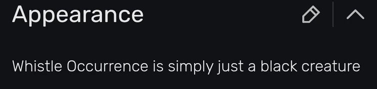 this is what whistle occurrence's appearance description was. | Fandom