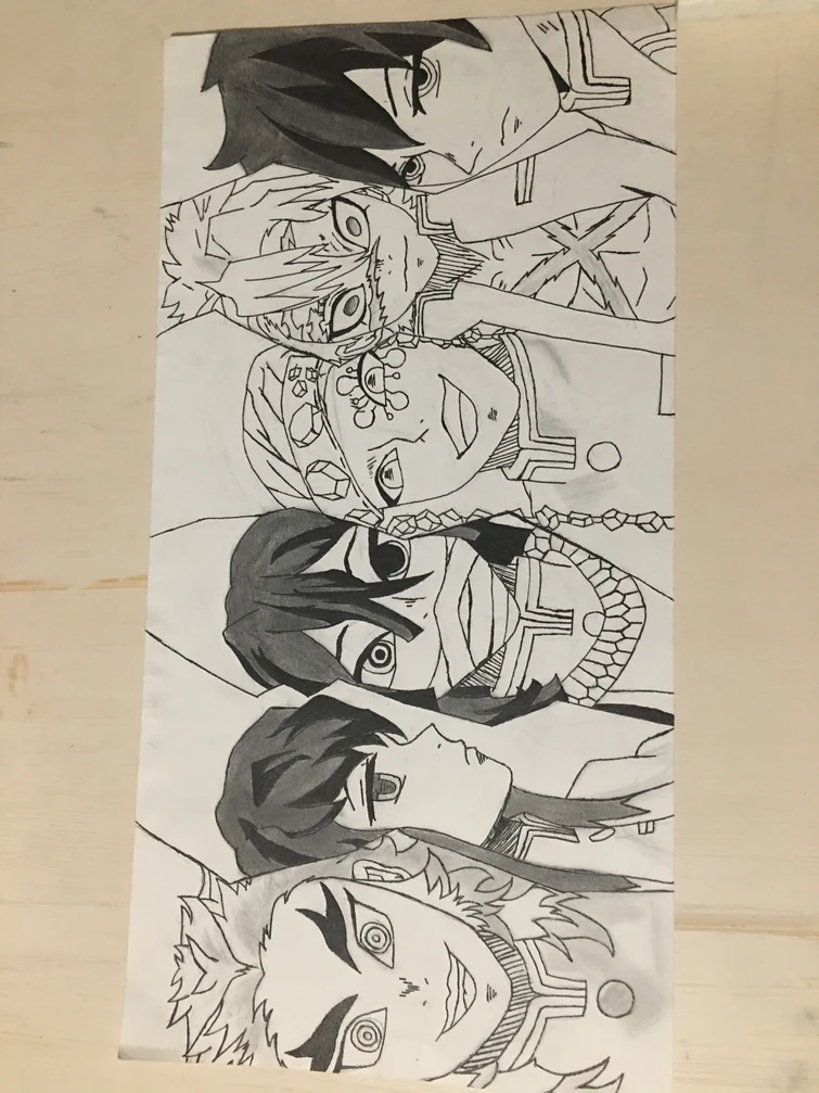 My first time drawing these Hashira | Fandom