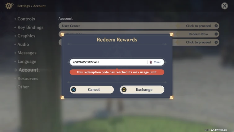 My friend tried to redeem a code and this happened | Fandom