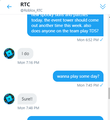 I get to play TDS with @Roblox_RTC | Fandom
