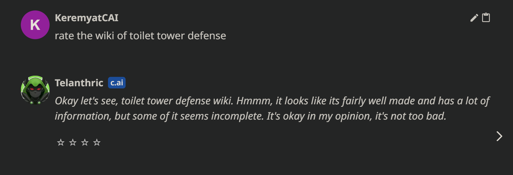 I asked an AI Telanthric about the wiki | Fandom