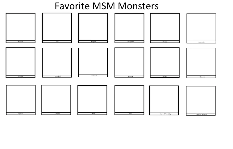 Yes Favorite Monsters Template | Fandom