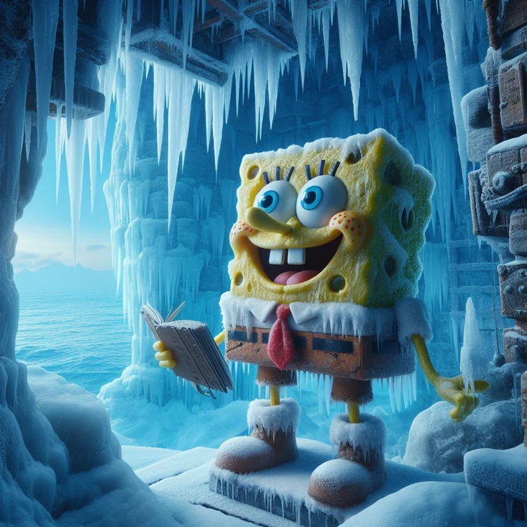 Some AI Art of SpongeBob SquarePants in a Frozen Cave | Fandom