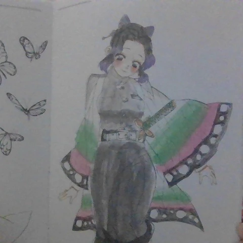 More art from my coloring book (Shinobu) | Fandom