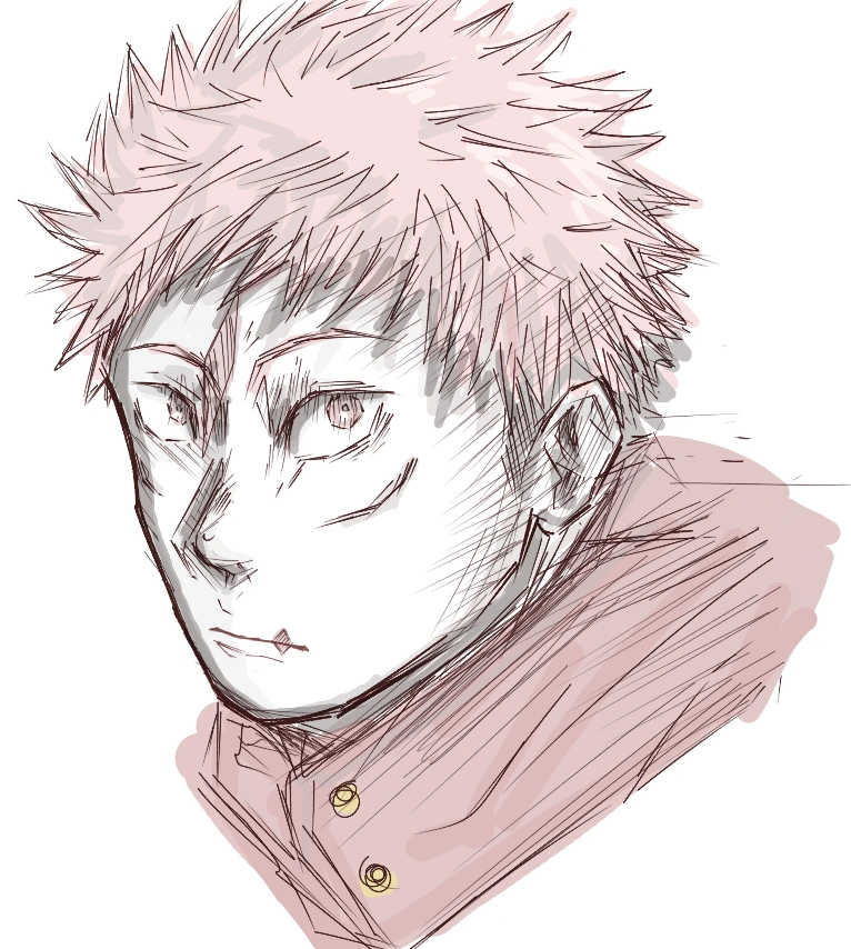 An attempt to draw Itadori from memory. | Fandom