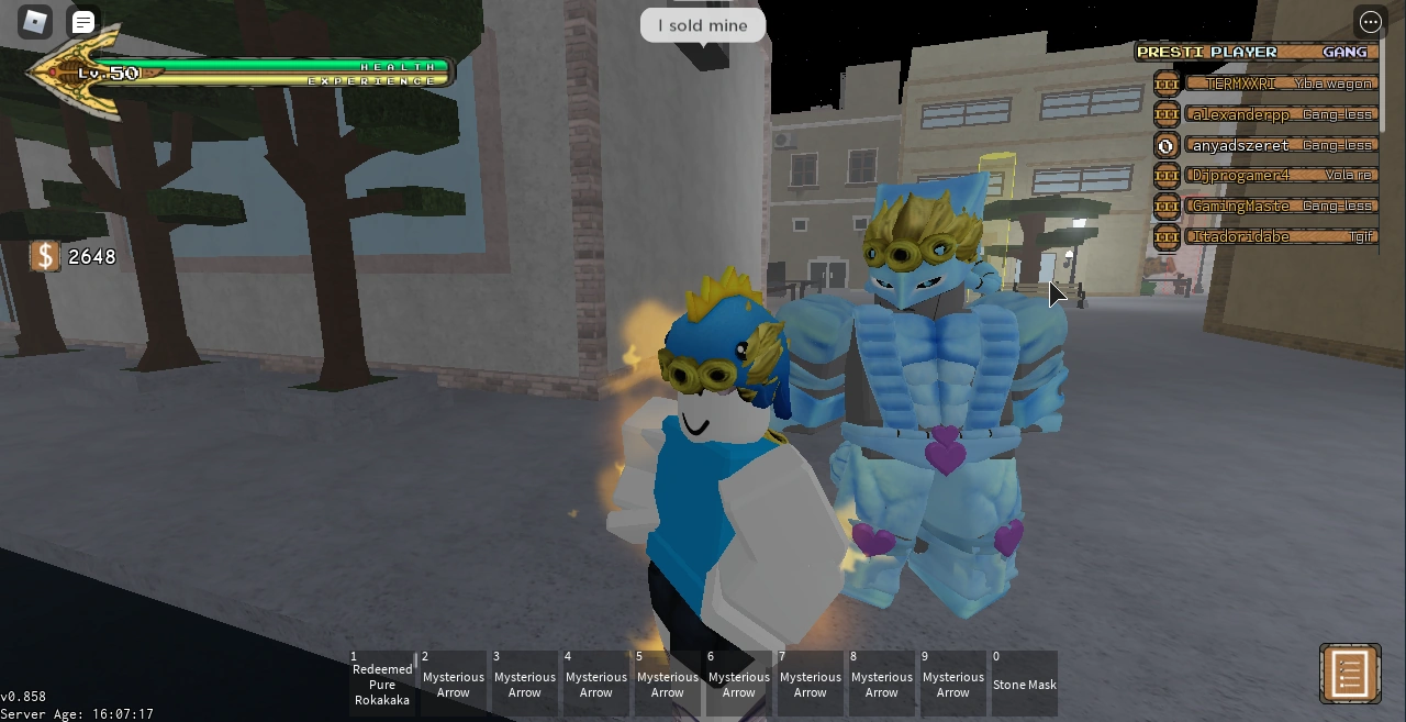 what I get from lucky arrow In yba. | Fandom