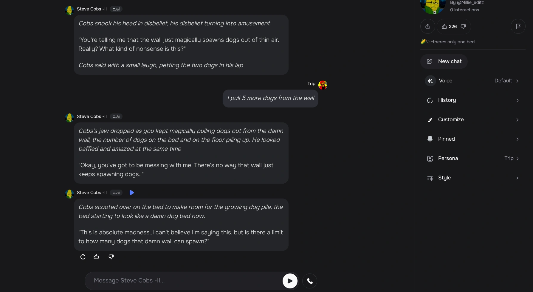 felt like posting a c.ai thing. | Fandom