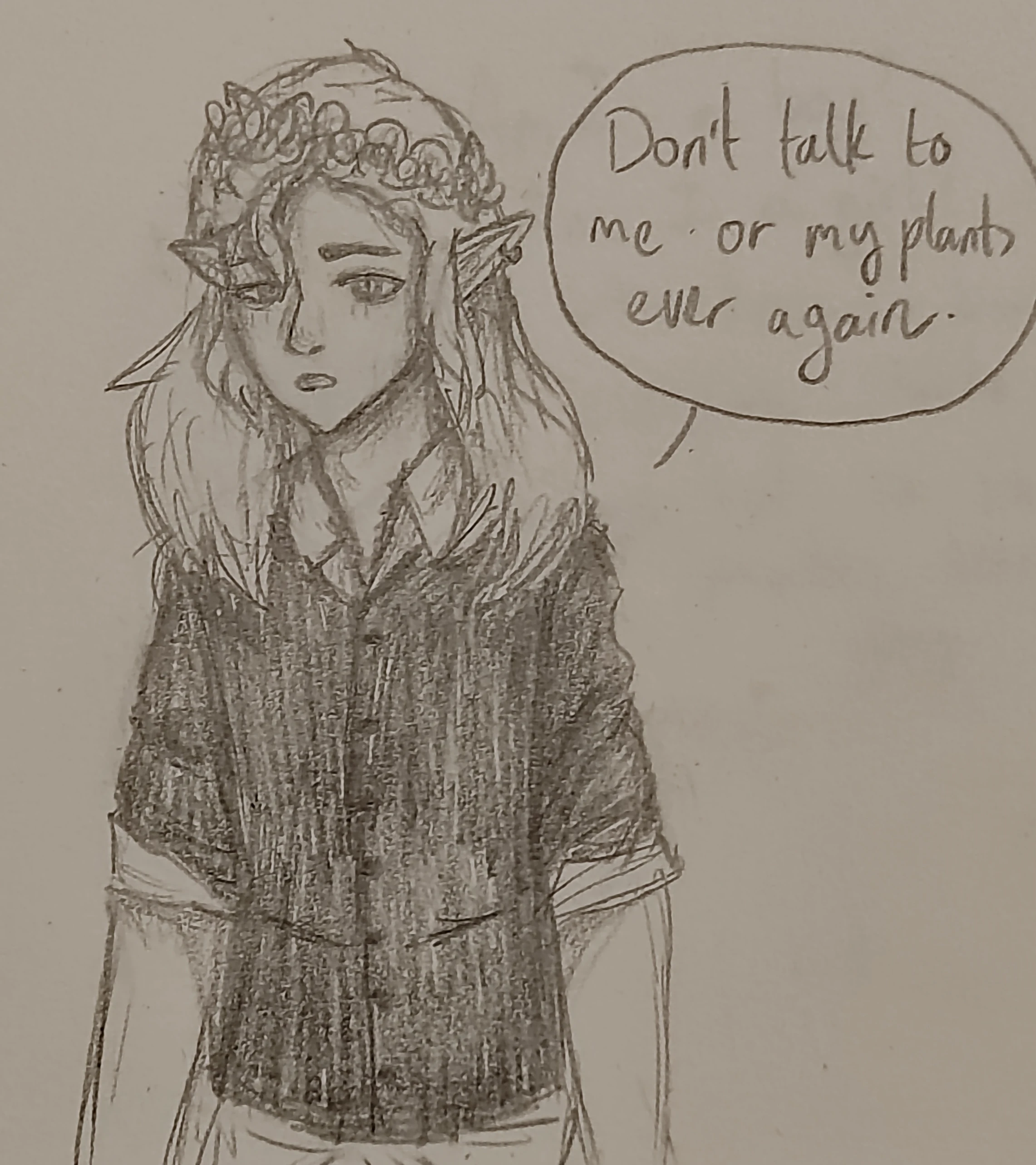 kale has an art style crisis [Fintan with a flower crown + doodle] | Fandom
