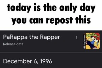 happy day of birth to the one and only rapping dog named parappa the ...