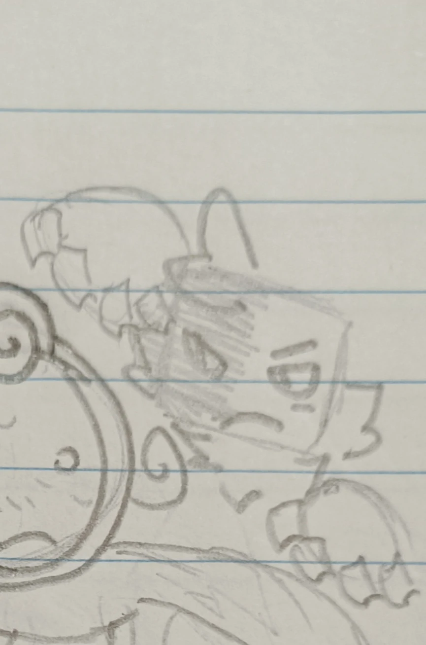 I stopped to stare at one of my doodles and i started giggling at this ...