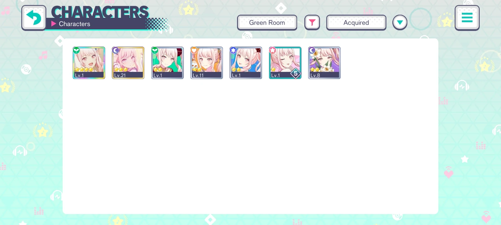 Finally have Mizuki cards that are higher than 2 stars after over 90 ...