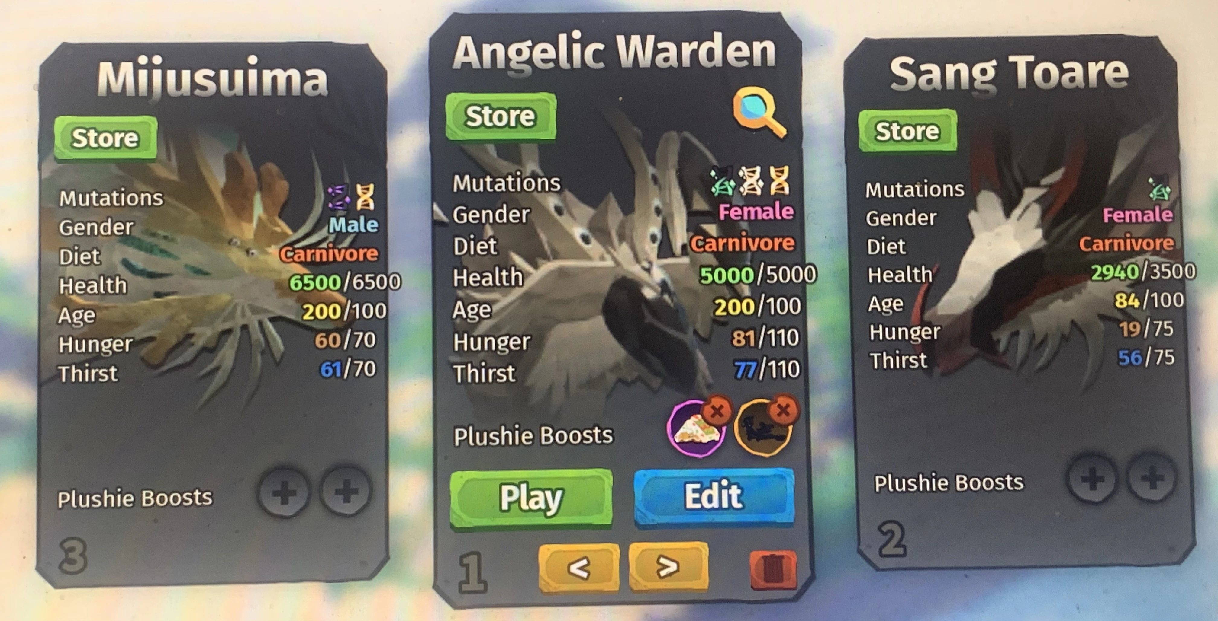 Auction shimmer, glowtail and glimmer angelic, shadow and glimmer miju ...