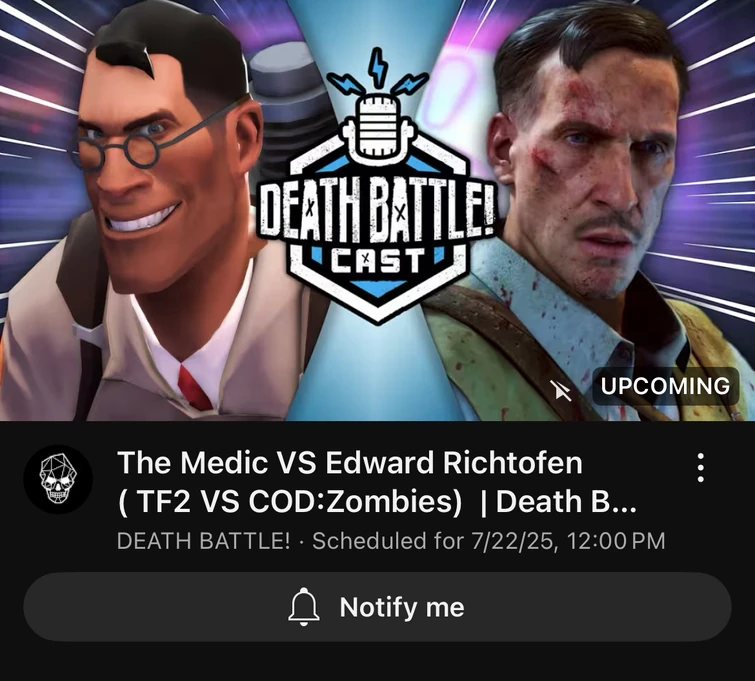 The next death battle cast is The Medic vs Edward Richtofen, any thoughts? | Fandom