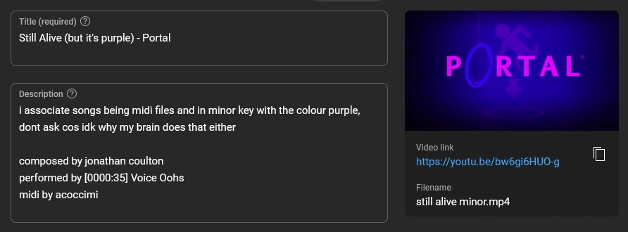 dont ping me rn im too busy uploading still alive but its purple | Fandom