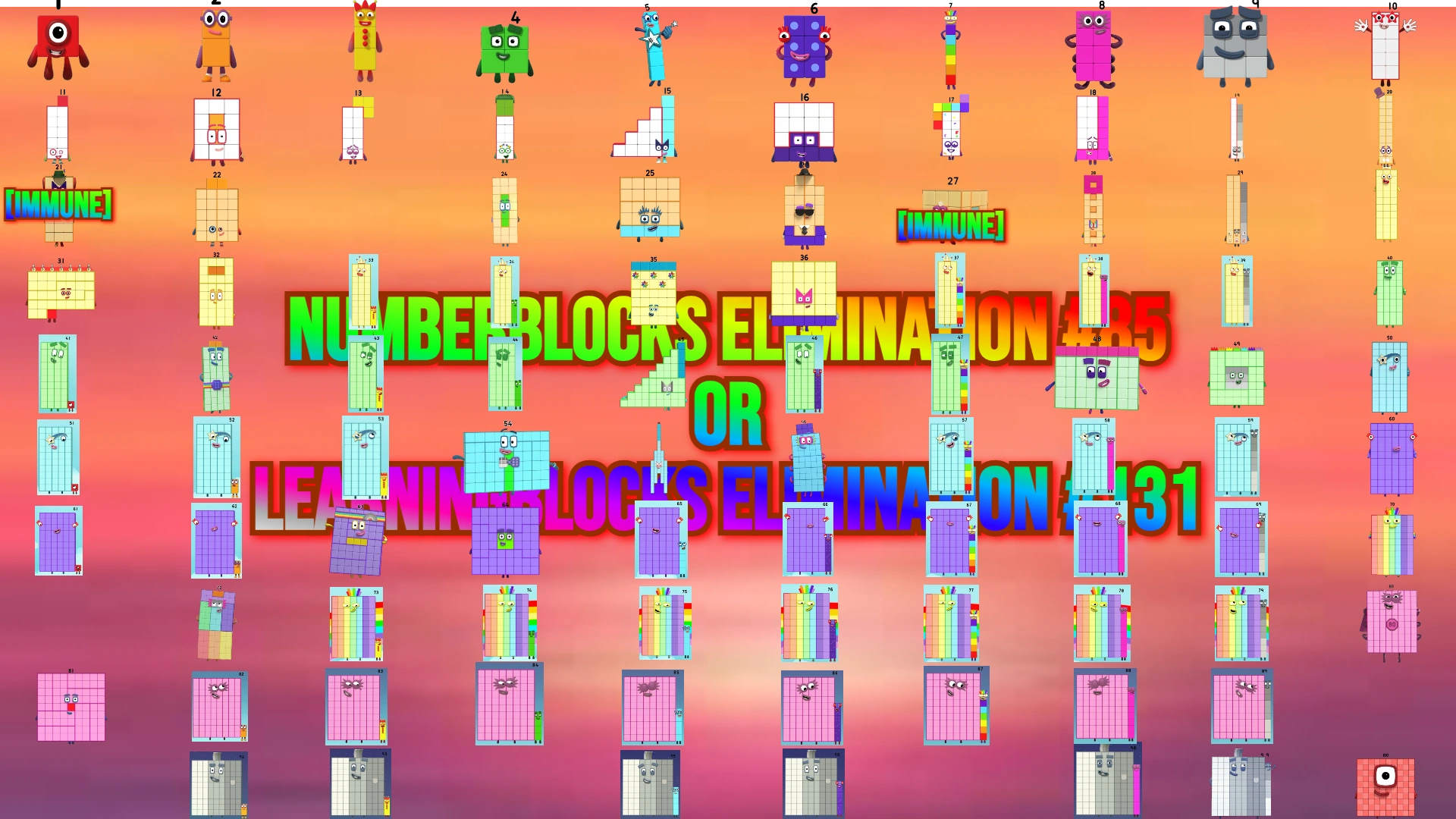 Learningblocks Elimination #131 or Numberblocks Elimination #85 or ...