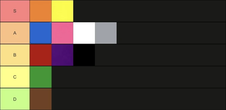 My #controversial color tier list that I made in two minutes.. | Fandom
