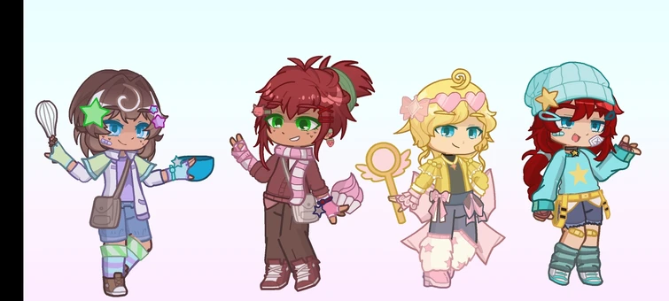 World of Miracles AU designs: Cosmo, Sprout, Glisten, and Gigi | Fandom
