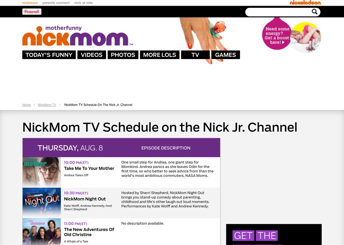 Nickmom.com/tv-schedule | Real Websites Wiki | Fandom