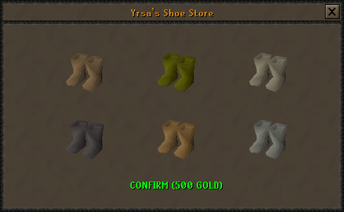Yrsa's Shoe Store | Old School RuneScape Wiki | Fandom