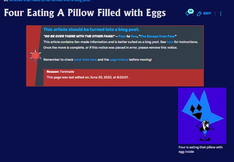 Four Eating A Pillow Filled with Eggs | Fandom