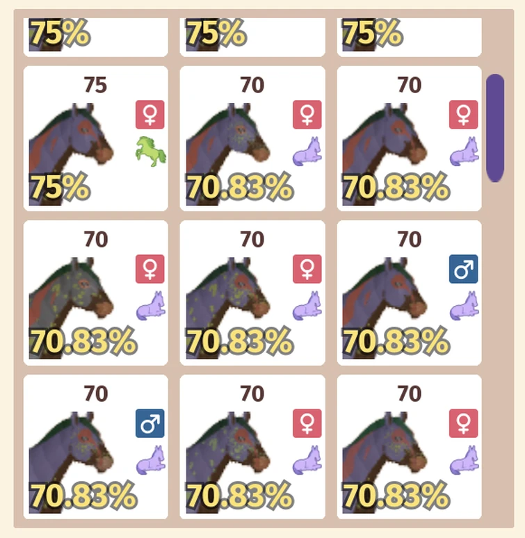 CC Horses (70-79%) | Fandom