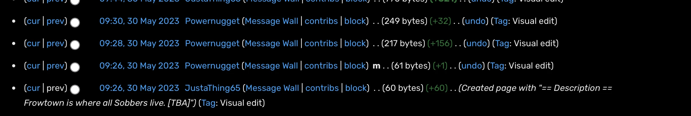 did you know that i was one of the first editors of frowntown | Fandom