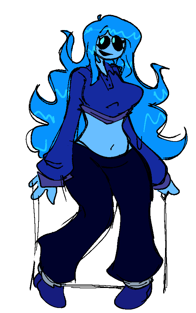 I drew the blue girl again | Fandom