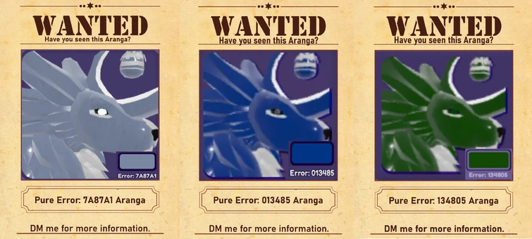 Looking for a Pure Dream/Morpho/Shamrock Error Color Aranga! Also ...
