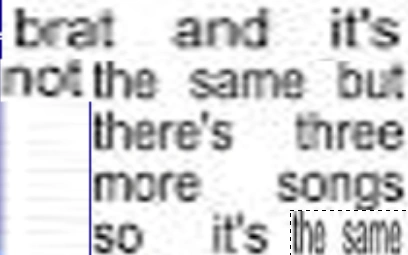 brat and its not the same but theres three more songs so its the same ...