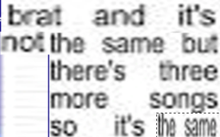 brat and its not the same but theres three more songs so its the same | Fandom