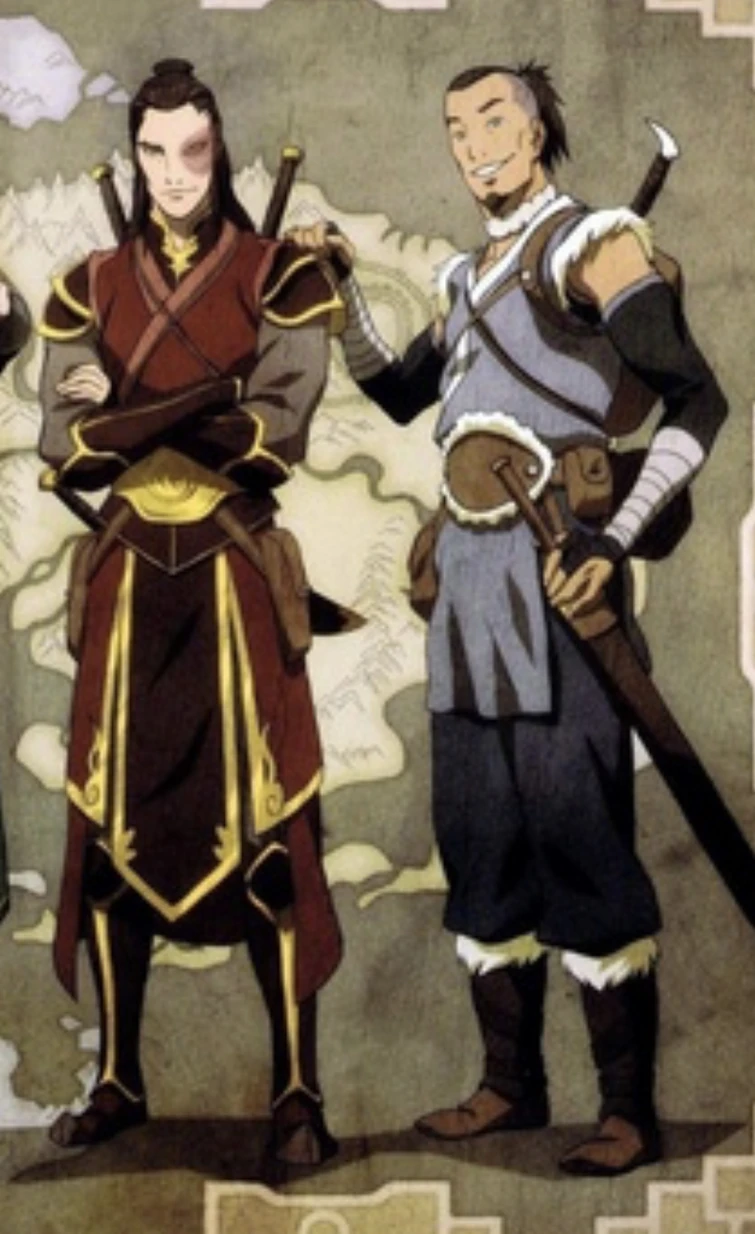 Look closely at adult Sokka, and you will see his space sword and his ...