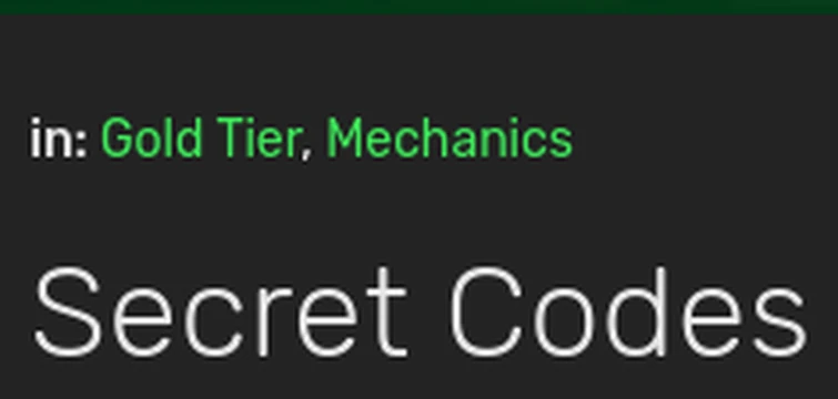 Since when codes can have a tier? | Fandom