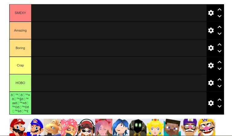 new smg4 tier list but you get to control it | Fandom