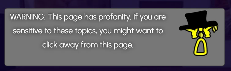 bro i hate this contains profanity template | Fandom