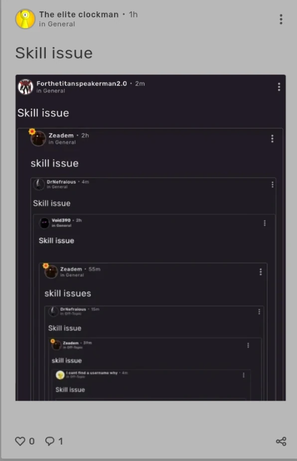 Skill issue. | Fandom