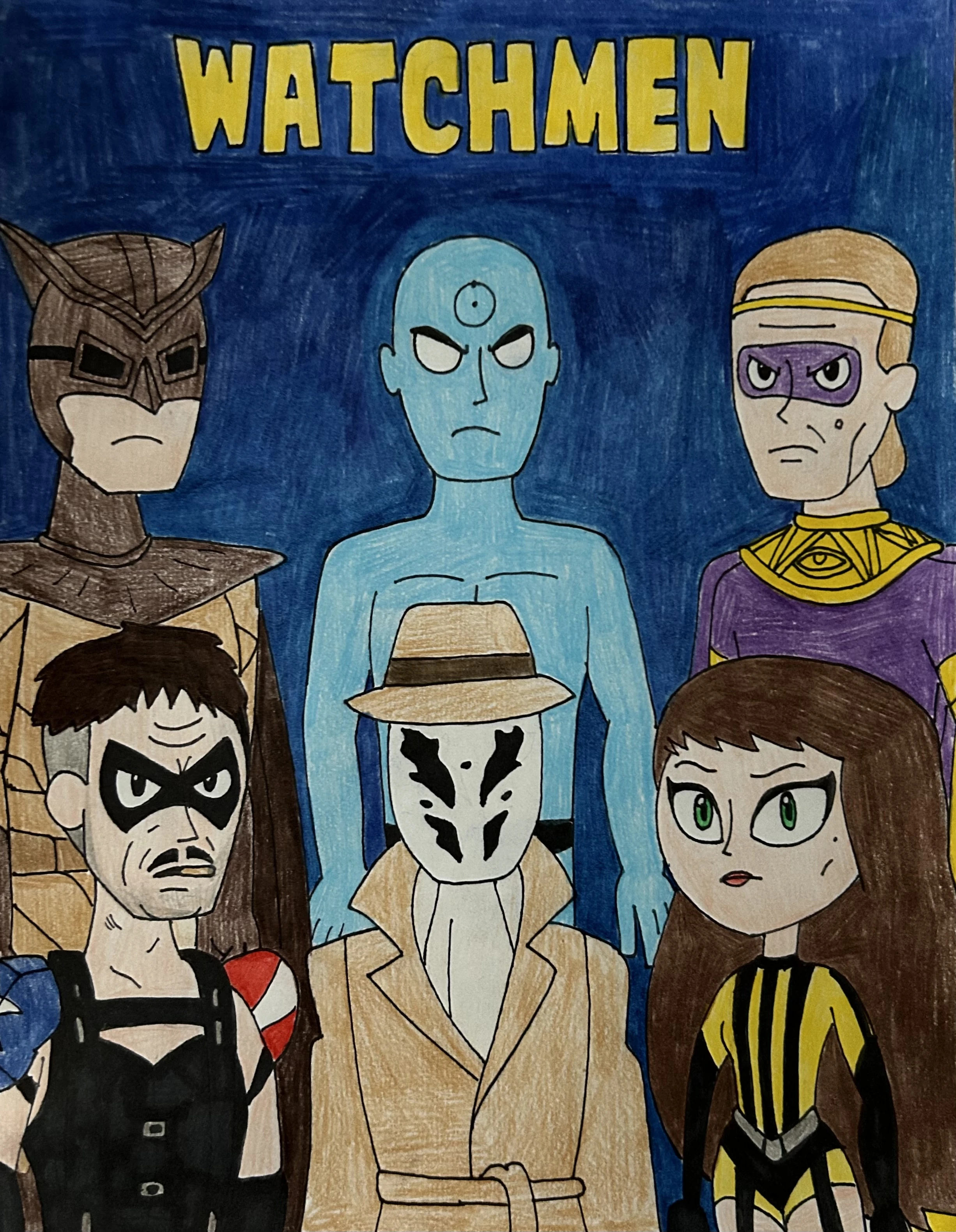 A drawing I did a few years ago of the “Watchmen” poster in the “Teen ...