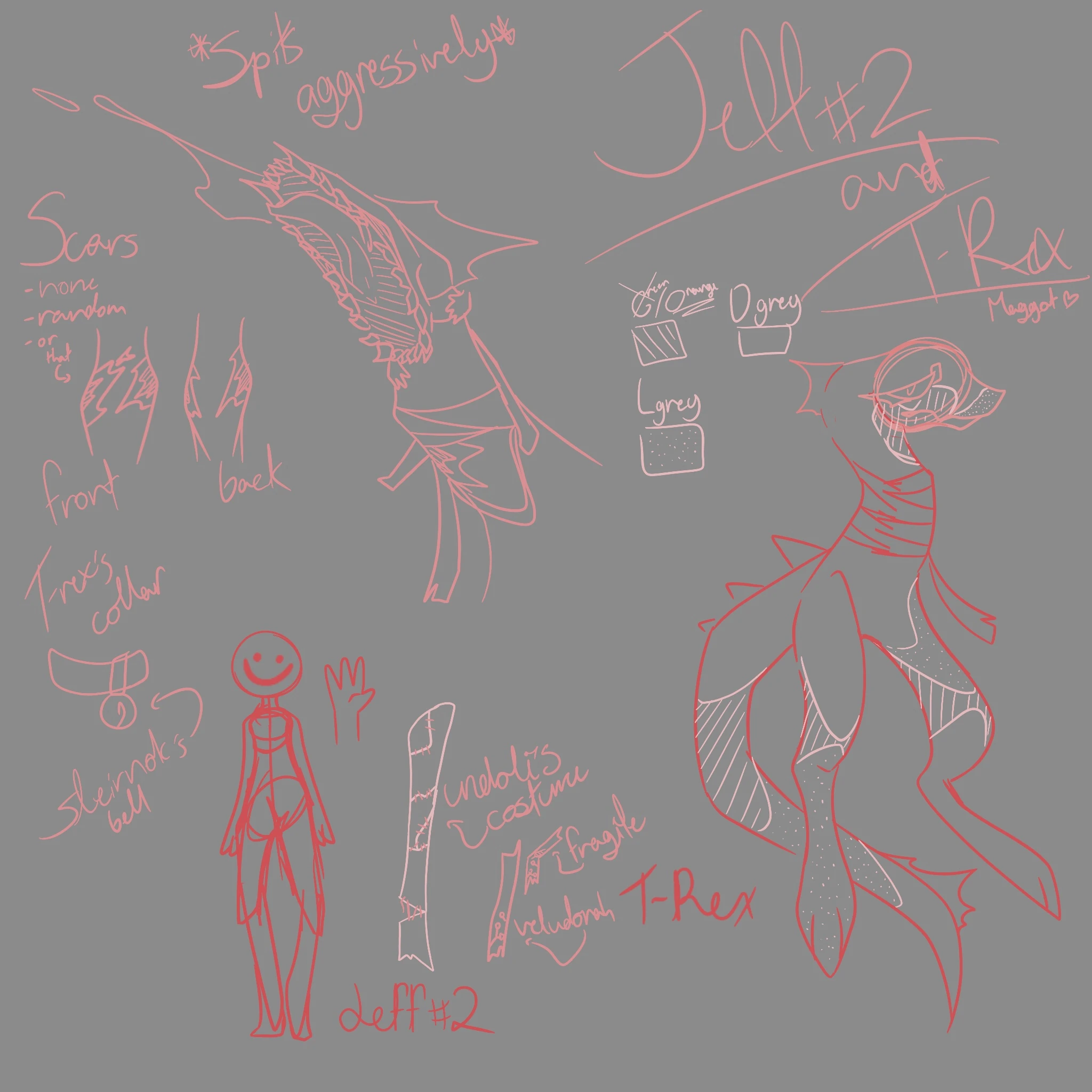 Jeff#2 and T-Rex ref sheet (WIP) | Fandom