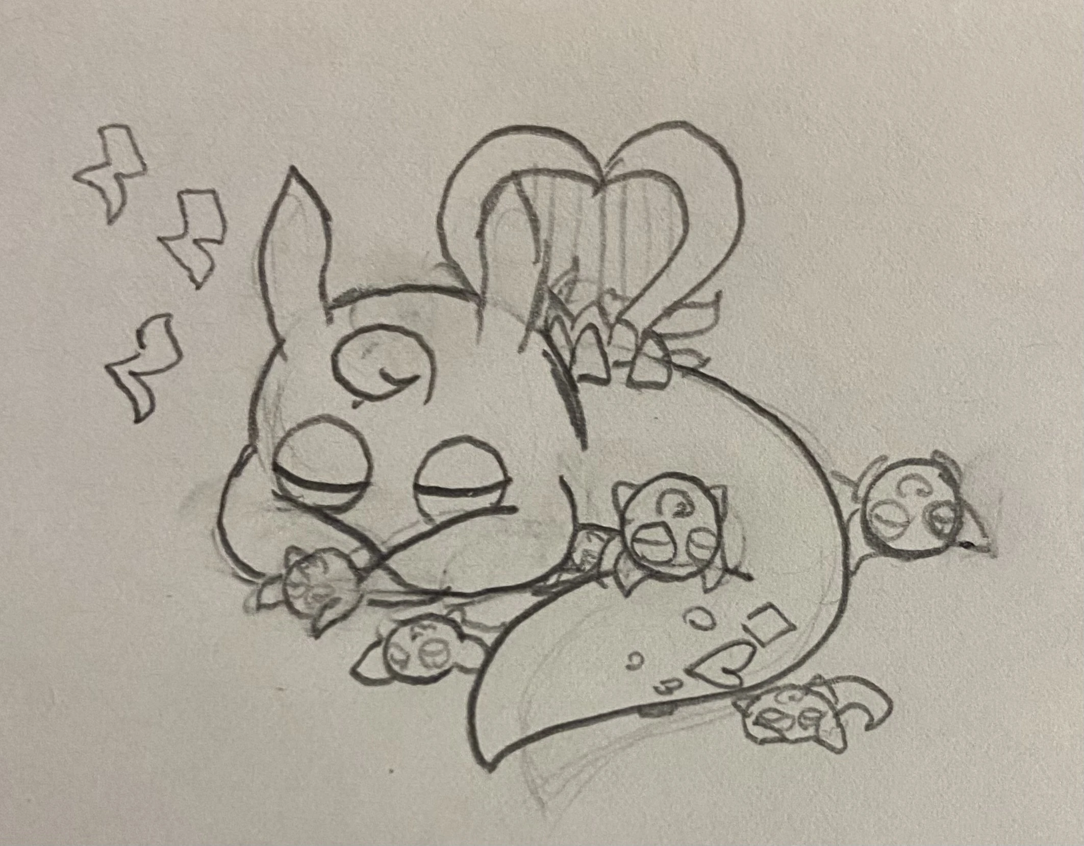 Drawing of Cherubble and its babies. | Fandom