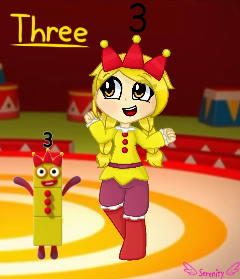 Numberblock Three as a Human (Fanart) | Fandom