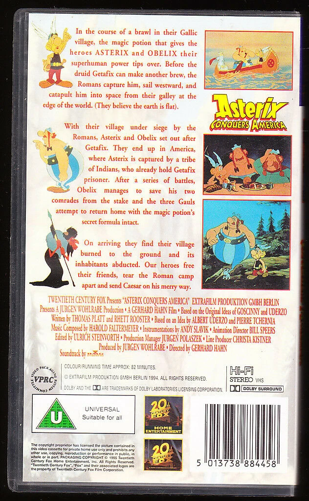 Asterix Conquers America | 20th Century Fox Videos (UK) Wiki | Fandom