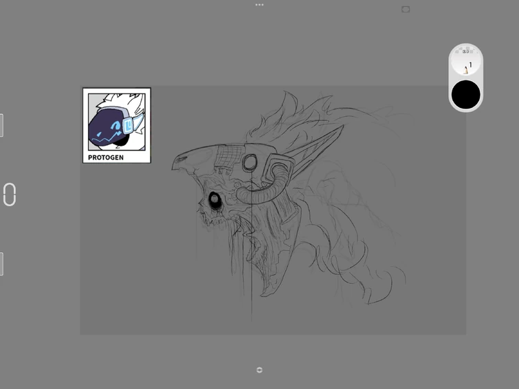 Broken Protogen mask. {Sketch} | Fandom