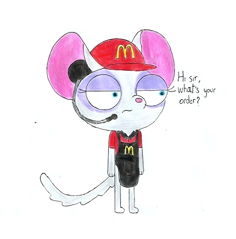The Chinchilla girl works at McDonald's (Art made by me) | Fandom