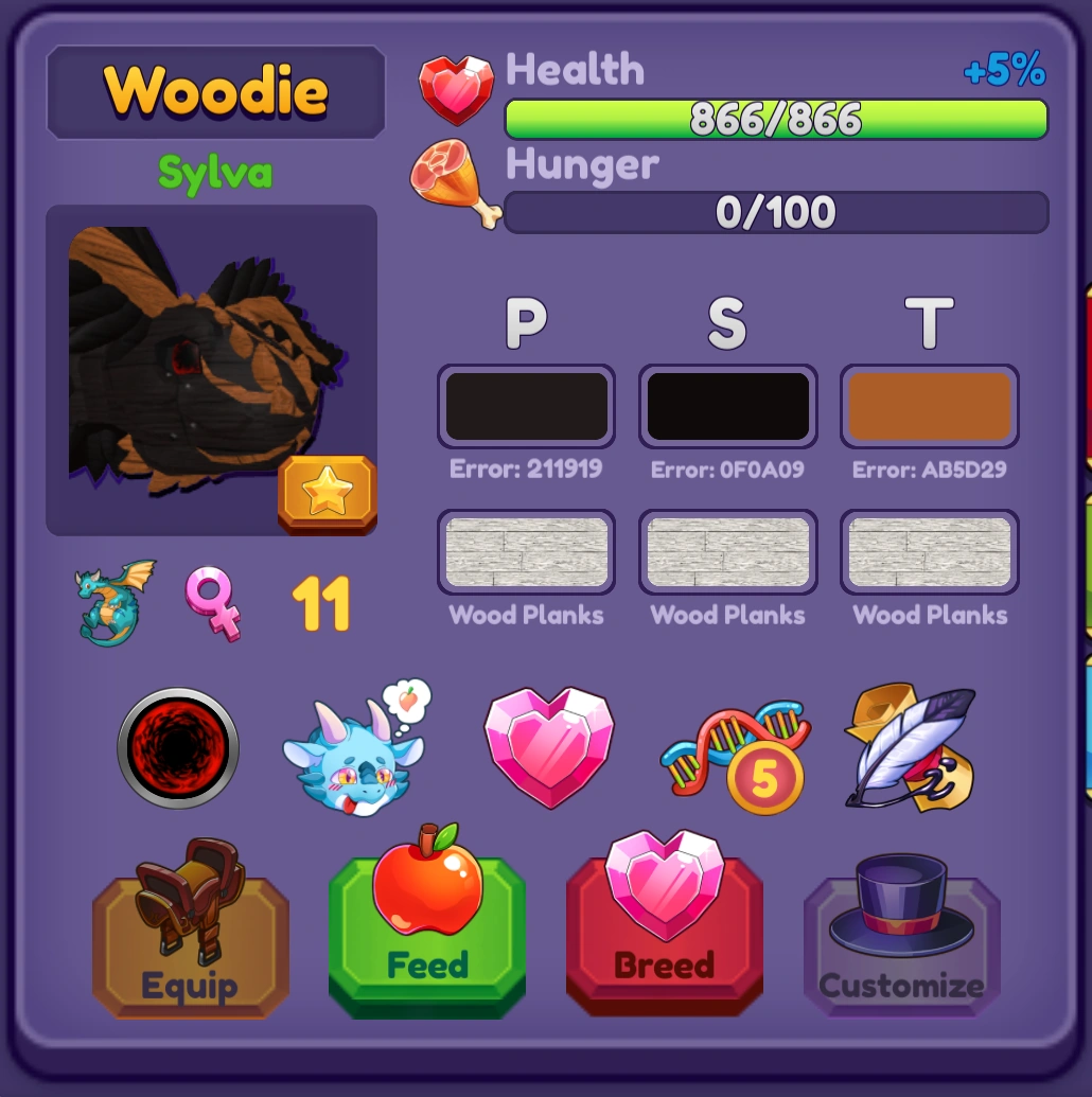 Taking offers on a Pure Mixed Error (Warrior) Sylva! LF: Veids/Pure Errors | Fandom