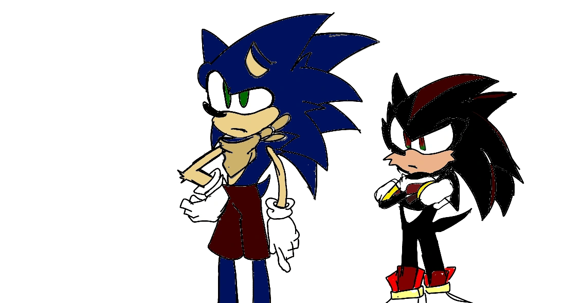 sonic and shadow in my art styles | Fandom