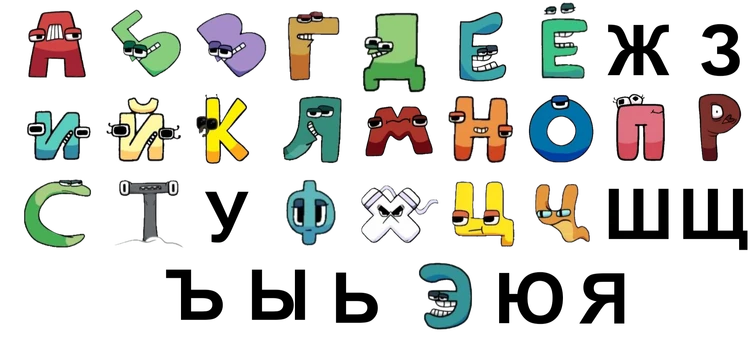 Russian Alphabet Lore Unofficial Where's Ж, З, У, Ш, Щ, Ъ, Ы, Ь, Ю and ...