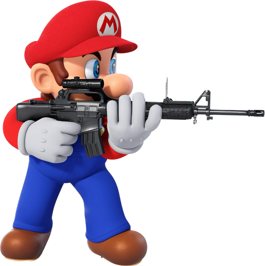 "gelatin doesnt deserve to be eliminated in bfdia!!" mario with a gun ...