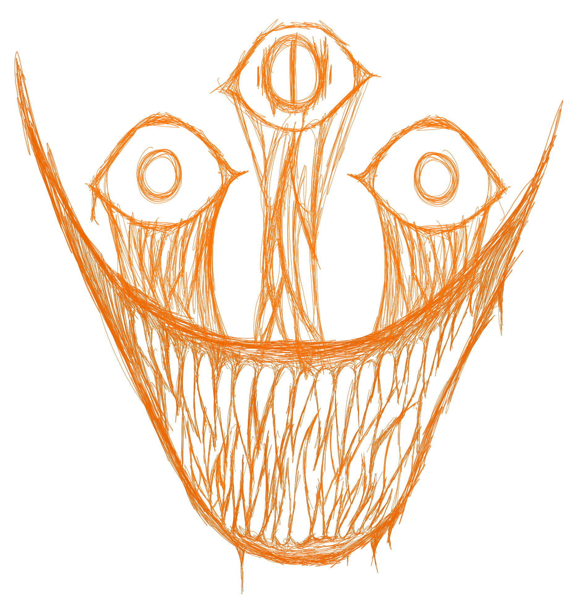 Scribbly orange glitch dude in R-section Crop and remake | Fandom