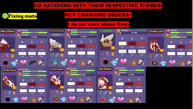 Co Hatching CheMs | Fandom