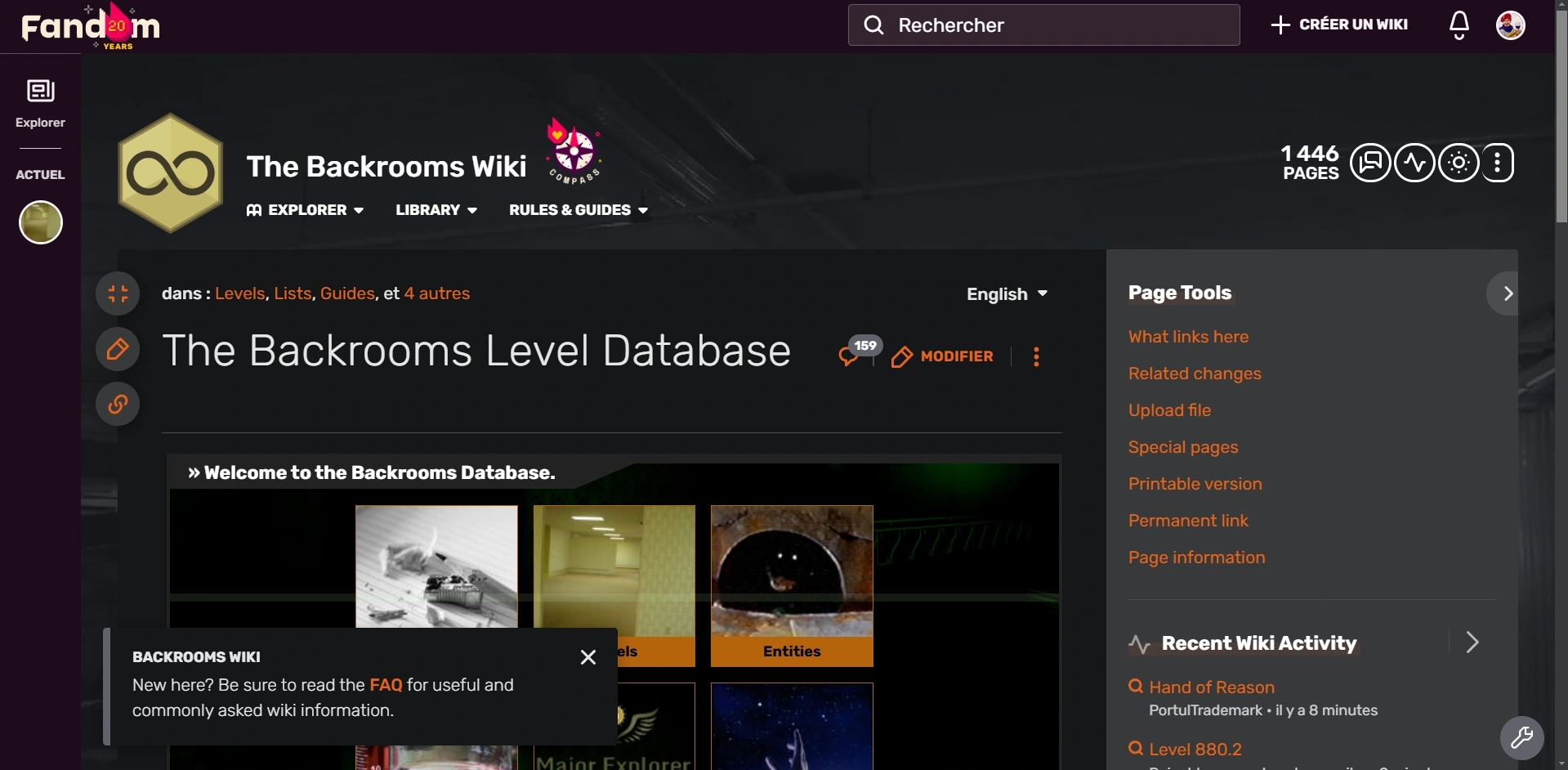 I feel like Fandom changed the interface. | Fandom